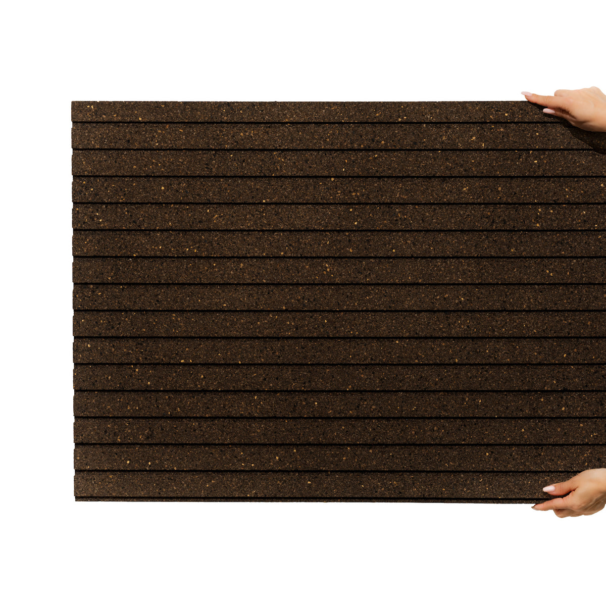 Stripes Natural Black Cork Panels | OakViva Designer Tiles